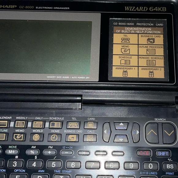 Wizard | Media | Vintage Sharp Oz800 Wizard 64kb Electric Organizer ...